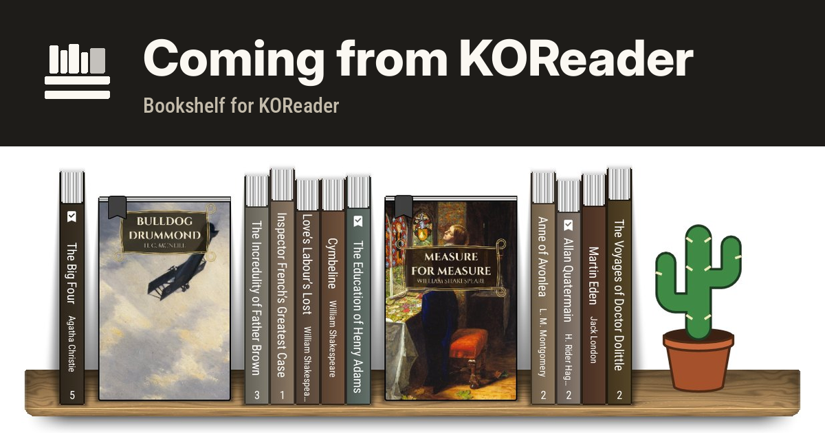 Coming from KOReader - Bookshelf